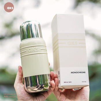 【AKS釉小瓶】AKS保温杯316不锈钢水杯男女士保冷杯节日中秋礼物 350mL月下听泉【行情 报价 价格 评测】-京东