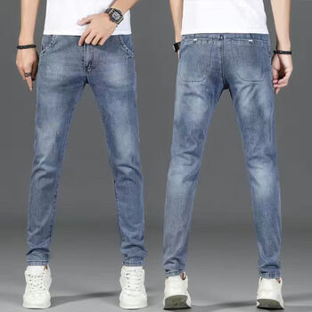 FHRU高端牛仔裤男直筒夏季超薄潮牌2023年新款复古冰丝休闲男裤子 [高弹力]317蓝色 28【图片 价格 品牌 报价】-京东