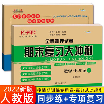 七年级下册数学人教版单元测试卷+七年级下册数学期末冲刺复习专项试卷全套人教版七下数学试卷 人教版初一下册数学书教材全解读单元月考期中期末高分突破测试卷子 七年级数学期末真题模拟卷初一数学必刷题学习资料