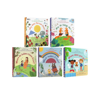 你问我答翻翻书5册 Usborne Lift The Flap First Questions 