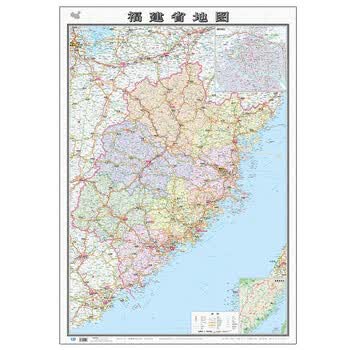 2022年 福建省地图 政区交通地形  约1.1米*0.8米 无杆贴图