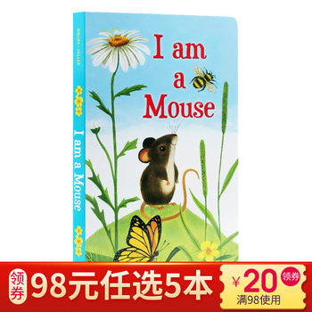英文原版绘本 I am a Mouse 我是一只鼠仔 儿童启蒙早教 自然认知 小动物识别 纸板书