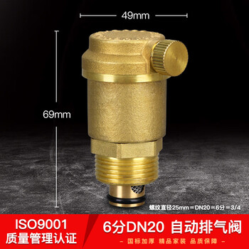 4分6分DN20黄铜立式角式卧式自动排气阀暖气管道放气阀 大体自动排气阀6分DN20【图片 价格 品牌 报价】-京东