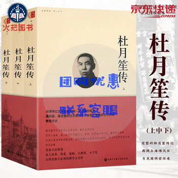 杜月笙传(上中下)/百科史学传记丛书