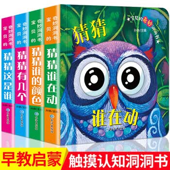 洞洞书 0-3岁全套4册 宝贝的奇妙洞洞书 早教书 翻翻书 中英双语启蒙认知婴幼儿撕不烂宝宝益智早教 宝贝的奇妙洞洞书第一辑