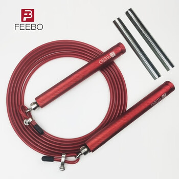 FEEBO菲柏跳绳轴承专业成人健身运动中考提速小学生竞速比赛可调钢丝绳 负重暴汗款-FJ6103红色3m*4mm【图片 价格 品牌 报价】-京东