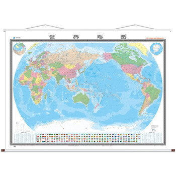2022世界地图挂图 超大 3米X2.2米 世界地图全图 精装卷轴带挂绳挂图 大气 领导办公室会议室 星球地图出版社