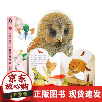 C 小猫头鹰奥奇 亮丽精美触摸书 乐乐趣童书0-3岁宝宝早教认知感官刺激触摸立体绘本 中英双 小猫头鹰奥奇触摸书