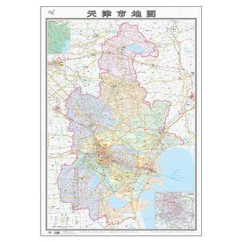2022年新版 天津市地图 1.1米*0.8米 覆膜防水 政区交通图 不带挂杆