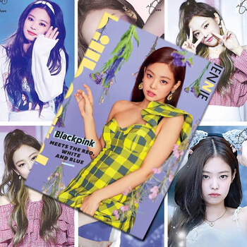 金智妮海报 高清BLACKPINK团体成员周边墙纸金智妮卡贴粉丝证贴纸 金智妮海报(8张照片随机)