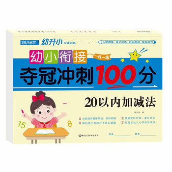 全10册幼小衔接夺冠冲刺100分3-6岁练习册一日一练学前班数学拼音基础练习语言10-20以内加减法 20以内加减法
