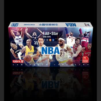 篮球全海报 球星杜兰特库里科比詹姆斯欧文哈登卧室壁纸墙贴 NBA明信片(封面随机) 海报43X29cm 一套8张