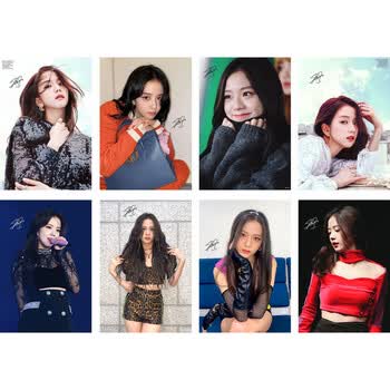 金智秀海报 全新写真JISOO周边墙贴墙纸壁纸高清挂画一套8张 E款 海报43X29cm 一套8张