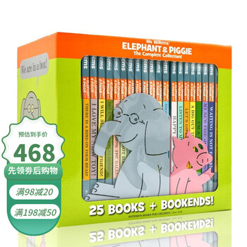 小猪小象系列绘本全套套装 英文进口原版绘本3-6岁 An Elephant and Piggie 全集装套装全25册2-8岁