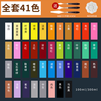 丙烯颜料防水手绘画材料diy墙绘彩绘工具24色画鞋子12色300ml白色炳稀染料不掉色儿童涂鸦丙 全套41色 300ml