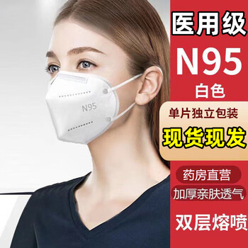 【大药房现发】正品n95型医用级防护口罩五层加厚N95医疗级别防病毒成人口罩 N95医用级 50只/独立包装（现发）【图片 价格 品牌 报价】-京东