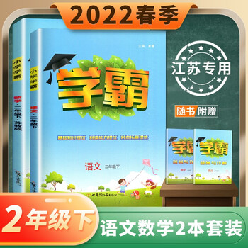 江苏专用2022春小学学霸二年级下语文数学套装 小学下册同步单元课时专项训练提优练习册教辅 甘肃少年儿童出版社