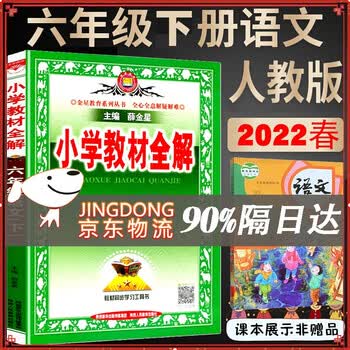 小学教材全解 六年级语文 人教版 2022春下册 同步教材、扫码课堂、解教材解习题解规律解方法 薛金