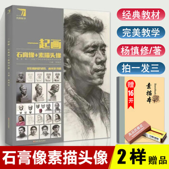 【】一起画石膏像+素描头像 完美教学杨慎修基础头骨肌肉结构完整稿石膏人物素描头
