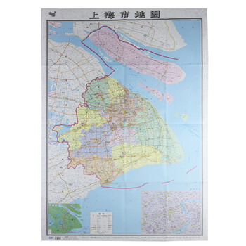 上海市地图 2021年新版 上海地图交通旅游墙贴自驾游政区墙贴自助游行车指南攻略大城区详图及郊区全图