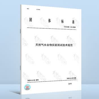 T/CAOE 23-2020	天然气水合物实验测试技术规范