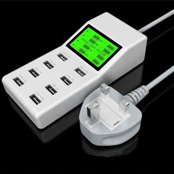 埠帝大功率10口USB充电器8口6口多孔多功能智能5V2A8A充电器插头排插 8usb香港插头【图片 价格 品牌 报价】-京东
