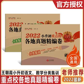2022新版王朝霞小升初重点校各地真题精编卷六年级语文数学英语专项分类训练小升初系统总复习6年级刷题王 小升初语文+数学 小升初