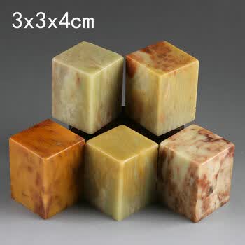 篆刻石料青田石2*5章料印章初学者练习石章印石章料非寿山石 青田石3*3*4厘米 6个