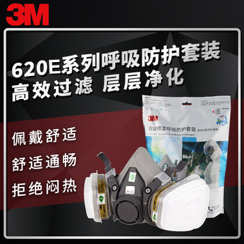 【3M6200】3M620E防毒面具面罩口罩 防化工喷漆防尘 6200+6001套装 7件套【行情 报价 价格 评测】-京东