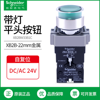 千惠侬适用按钮开关XB2BW33B1C自复位启动圆形1常开24V带灯金属 2【图片 价格 品牌 报价】-京东