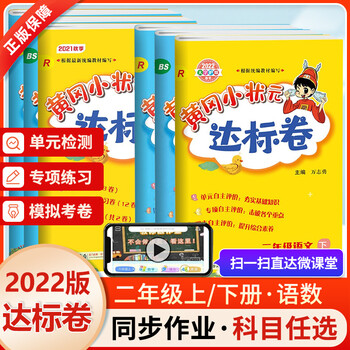 2022版黄冈小状元二年级上下册语文数学作业本达标卷口算速算全套人教版北师版辅导资料黄岗思维训练课堂笔记应用题专项训练天天练 小学二年级 二年级下册•数学•人教版