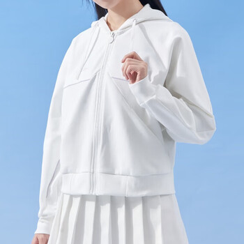 阿迪达斯 （adidas）外套女装2023新款针织透气休闲保暖防风运动服夹克连帽 IP7095 /白色 L【图片 价格 品牌 报价】-京东