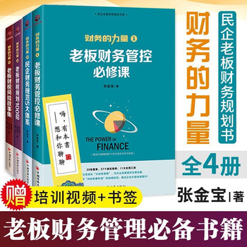 【可选单册】民企两帐合一/财务的力量/财商1+2 老板财务管控必修课 财税规划100招 民企财务规范5大体系 张金宝 财务利润管控 财务的力量1234 共4册