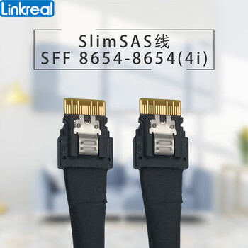 LINKREAL SFF-8654转 SFF-8654 80cm连接线24Gb/s立讯精密原装 SFF-8654 4I SFF-8654 4I ...