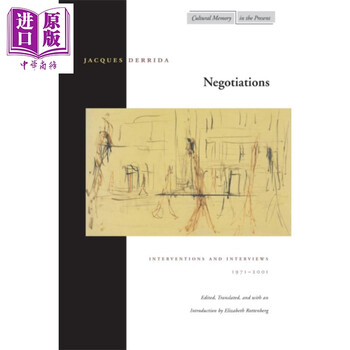 谈判 干预与访谈 英文原版 Negotiations 雅克 德里达 Jacques Derrida