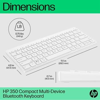 惠普HP 350/355多设备蓝牙键盘平板安卓手机IPAD轻便小尺寸蓝牙5.2版本紧凑型键盘2年续航 350-白色【图片 价格 品牌 报价】-京东