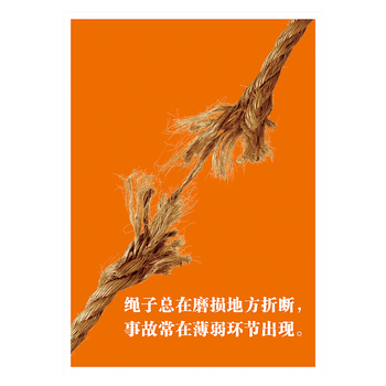 2022年安全生产月宣传画海报挂图展板企业文化安全文化宣传栏墙贴画NAH NAH06 绳子总在磨损地方折断 40*30厘米 覆膜防水PP贴纸