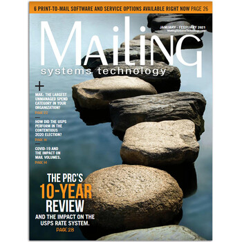 【单期可选】Mailing Systems Technology 2019/20/21年月刊 美国邮 2021年1/2月合刊