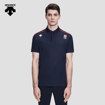 DESCENTE迪桑特 跑步运动健身男子夏季TOYOBO字母印花短袖POLO衫 NV-NAVY M(170/92A)【图片 价格 品牌 报价】-京东