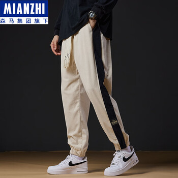棉致森马集团休闲裤男灯芯绒秋季时尚工装百搭学生宽松束脚长裤子男士 【重磅280g】米白色 2XL【图片 价格 品牌 报价】-京东