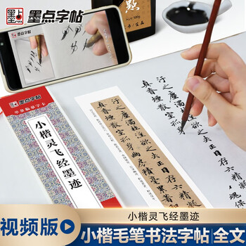 墨点毛笔近距离临摹字卡 小楷灵飞经单条临摹字卡 初学者小楷临摹毛笔字帖