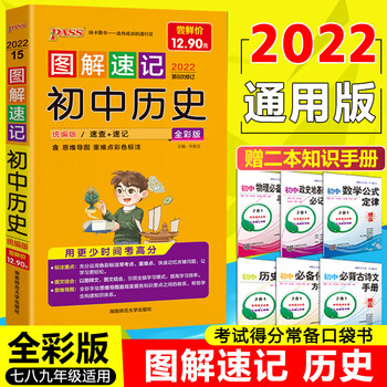 2022新版PASS绿卡图解速记初中历史全国通用初中历史知识大全知识清单初一初二初三中考历史考点大全