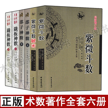 术数全套6册 邵子神数 铁板神数 紫微斗数解密 白话注释神机妙算铁板数入门基础教程图解预测全书算命术
