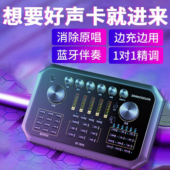 森然ST60 Pro直播声卡套装手机电脑通用抖音快手全民k歌录音唱歌户外主播全套设备电容麦克风话筒 森然ST60数字单声卡（不带话筒+支架等 ...