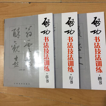启功书法技法训练 草书 行书 楷书 启功字帖练字3本合售