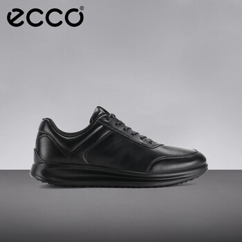 【ECCO休闲鞋】ECCO爱步 男鞋商务户外休闲鞋透气潮鞋 20712401001 黑色 41 【行情 报价 价格 评测】-京东