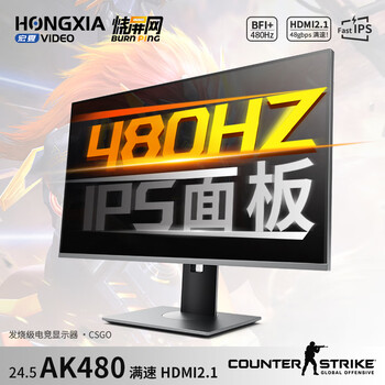 探显家宏夏24.5英寸480hz电竞显示器FastIPS游戏显示屏BFI+黑科技旋转升降AK480 金属外壳升降24.5/ BFI+ ...