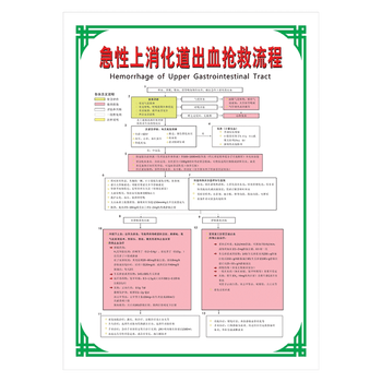 医院制度急救程序挂图过敏性休克抢救流程图示意图墙贴纸WSB169 WSB169-23 50*70cm  PP覆膜贴纸