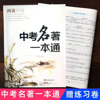 中考名著一本通 初中语文阅读计划课外名著专项练习初一初二初三语文中考课外专项阅读理解强化训练练习题册