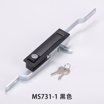 适用于天地连杆锁全系列MS731威图电柜门锁867不锈钢九折储能机柜平面锁 MS731-1 黑色(长锁杆两个孔【图片 价格 品牌 报价】-京东